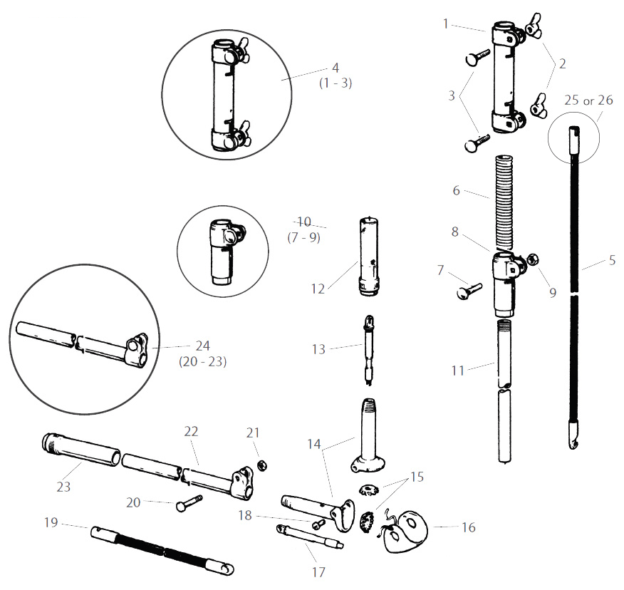 Lister Traditional Solid Driveshaft Spares