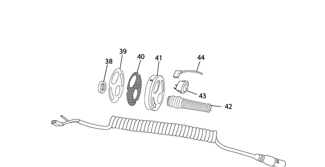 Complete Rear Cap and Coiled Flex Assembly for the Rambo QuickDraw